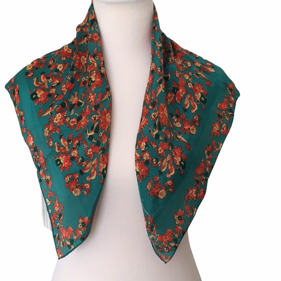 Anne Klein | Accessories | Vintage Ann Klein Birds Of Paradise Silk ...